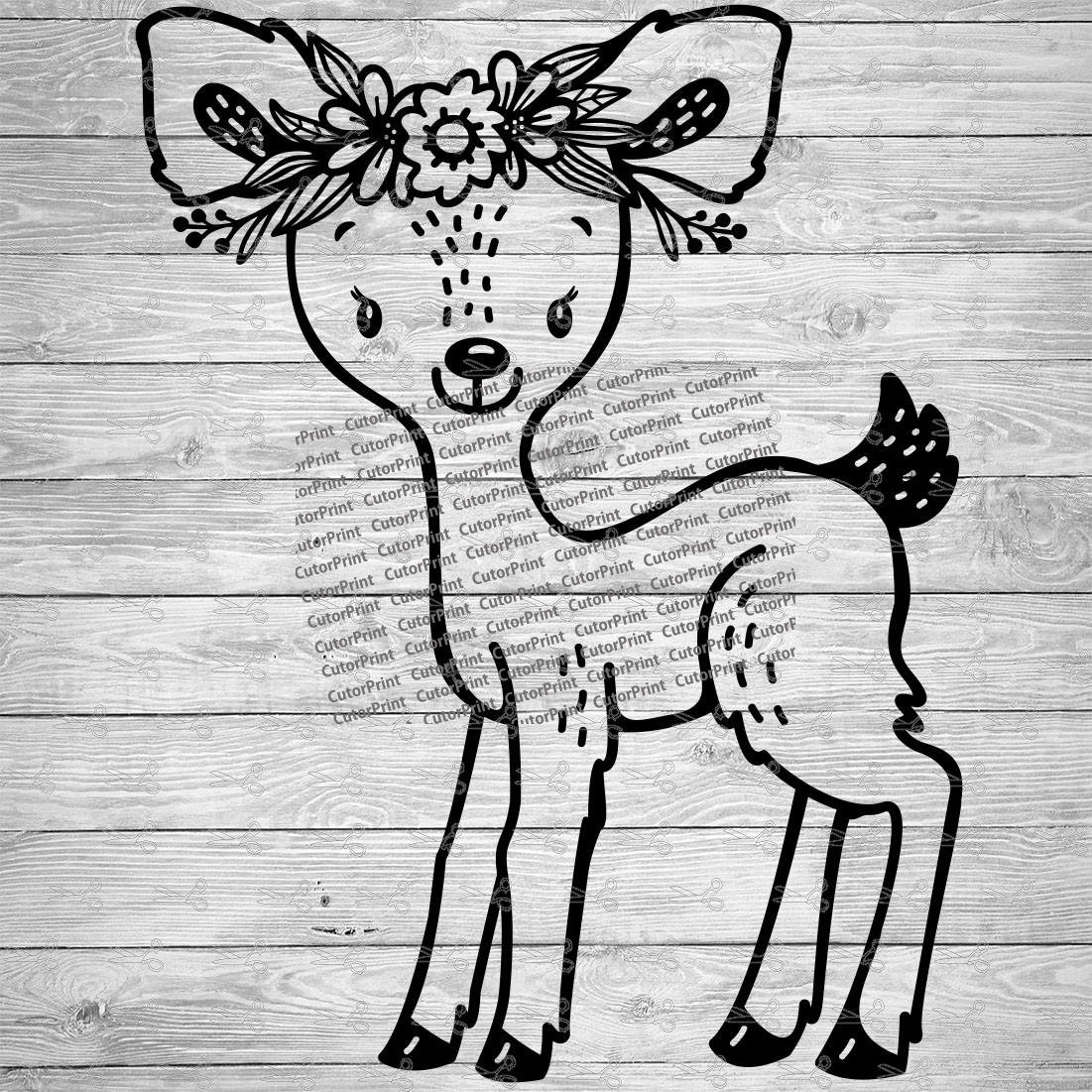 Baby Deer SVG,EPS & PNG Files - Digital Download files for Cricut ...