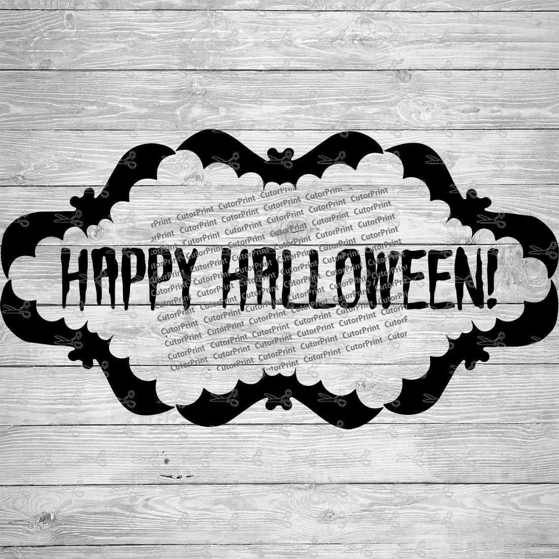 Happy Halloween Bats SVG,EPS & PNG Files - Digital Download files for ...