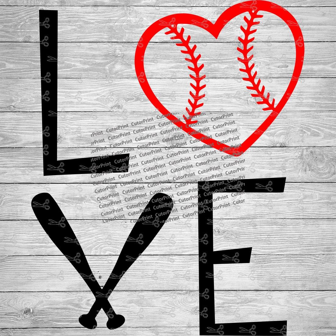 Love Baseball SVG,EPS & PNG Files - Digital Download files for Cricut ...