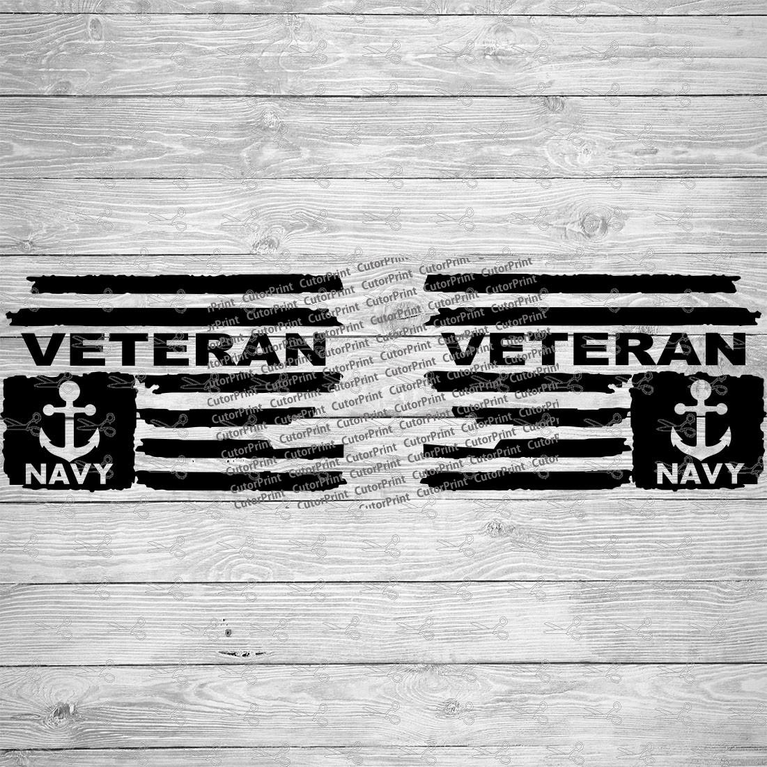 Veteran Navy Distressed Flags SVG,EPS & PNG Files - Digital Download ...