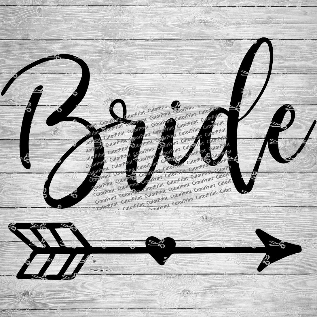 Bride Heart Arrow SVG,EPS & PNG Files - Digital Download files for ...