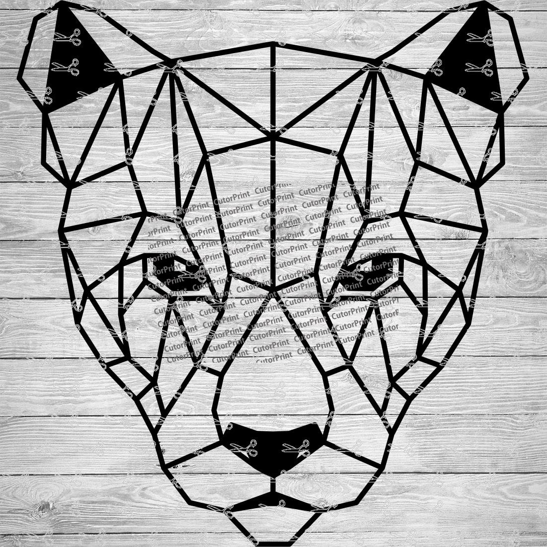 Puma Geometric wire frame SVG,EPS & PNG Files - Digital Download files ...