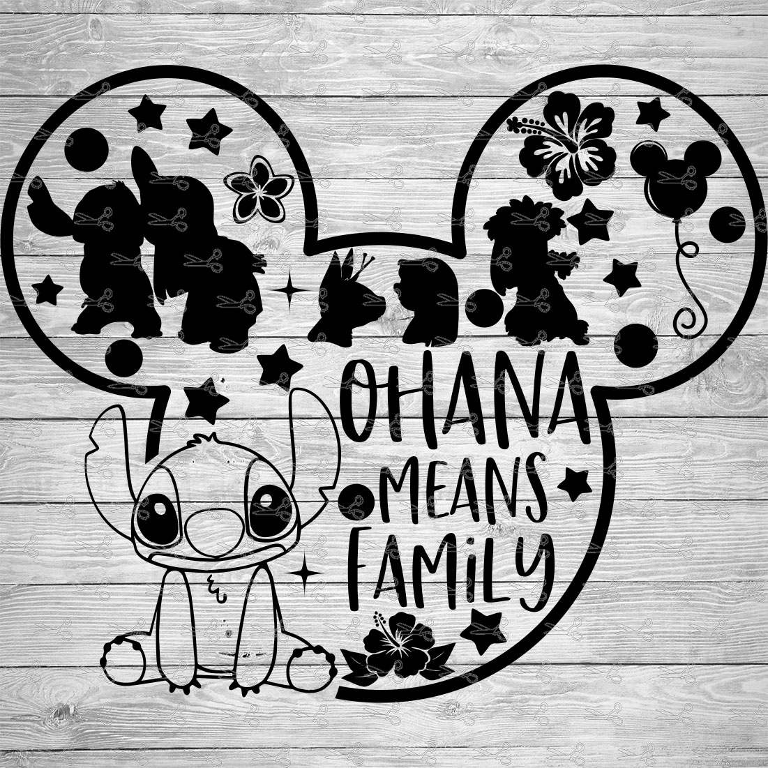 Ohana Means Family SVG,EPS & PNG Files - Digital Download files for ...