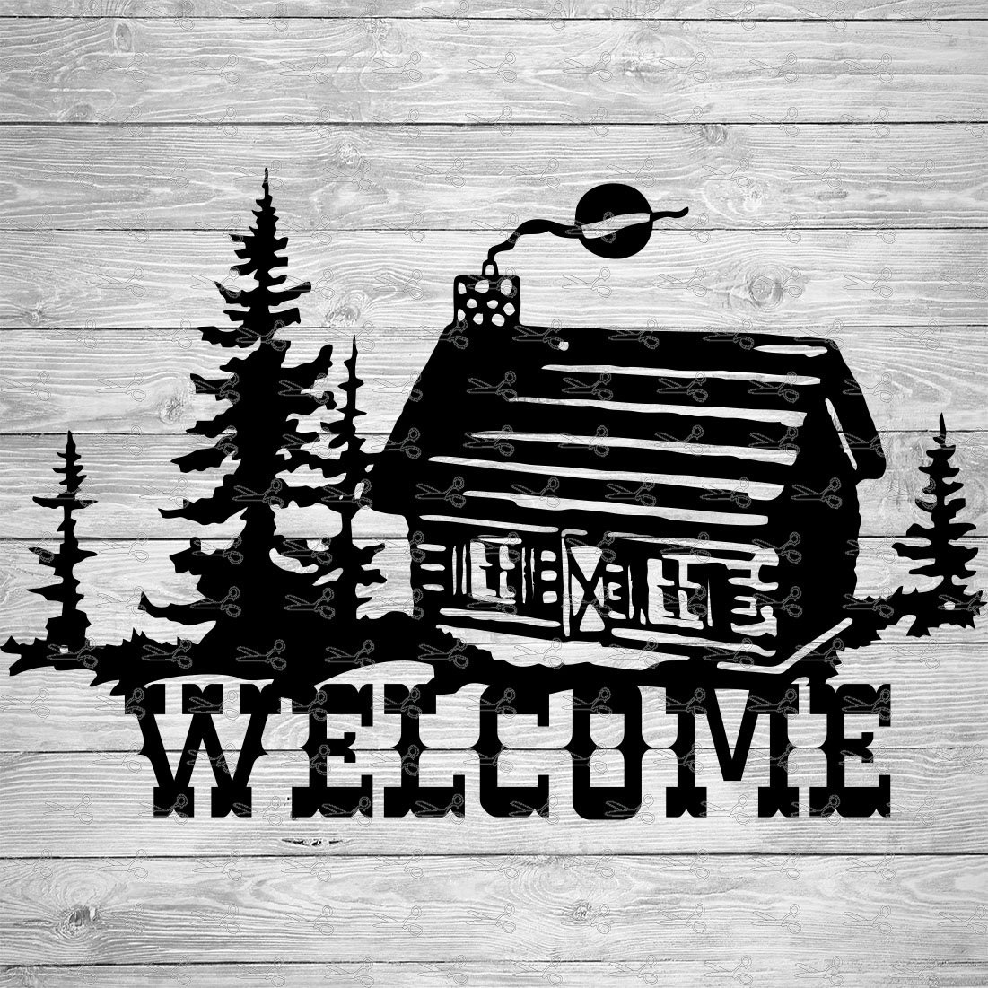 Welcome Cabin SVG,EPS & PNG Files - Digital Download files for Cricut ...